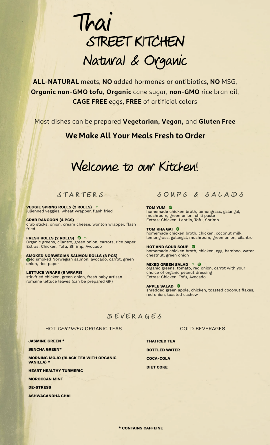 Menu | Thai Street Kitchen